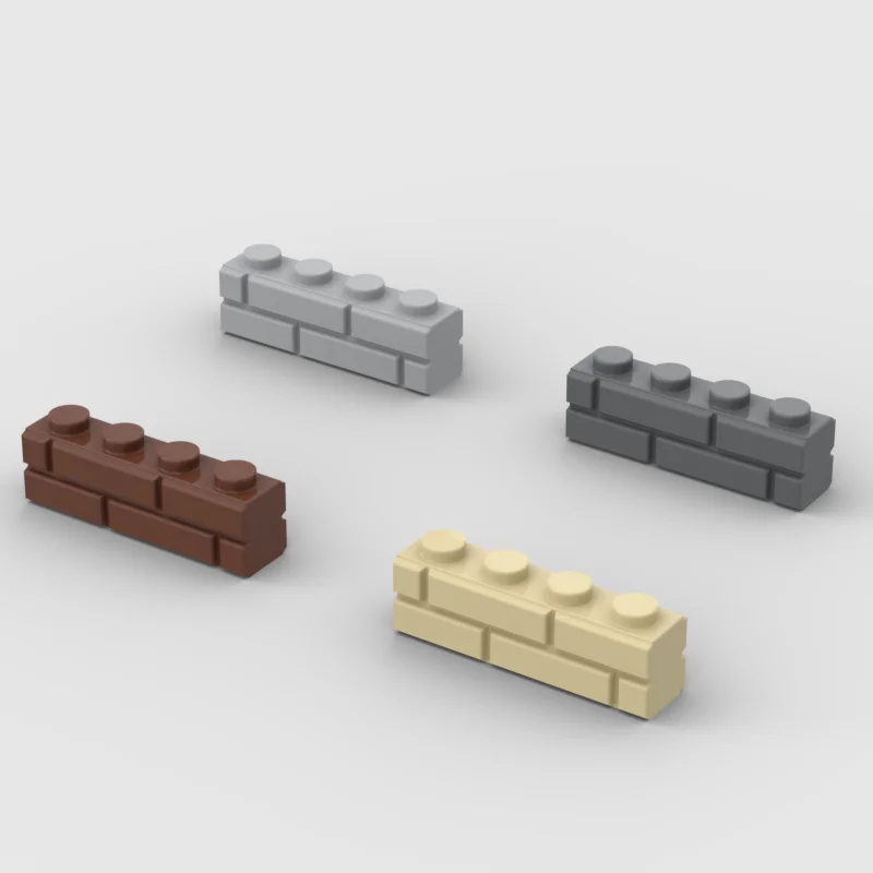 *Brick 1x4 with Embossed brick * DIY enlighten block brick part No ...