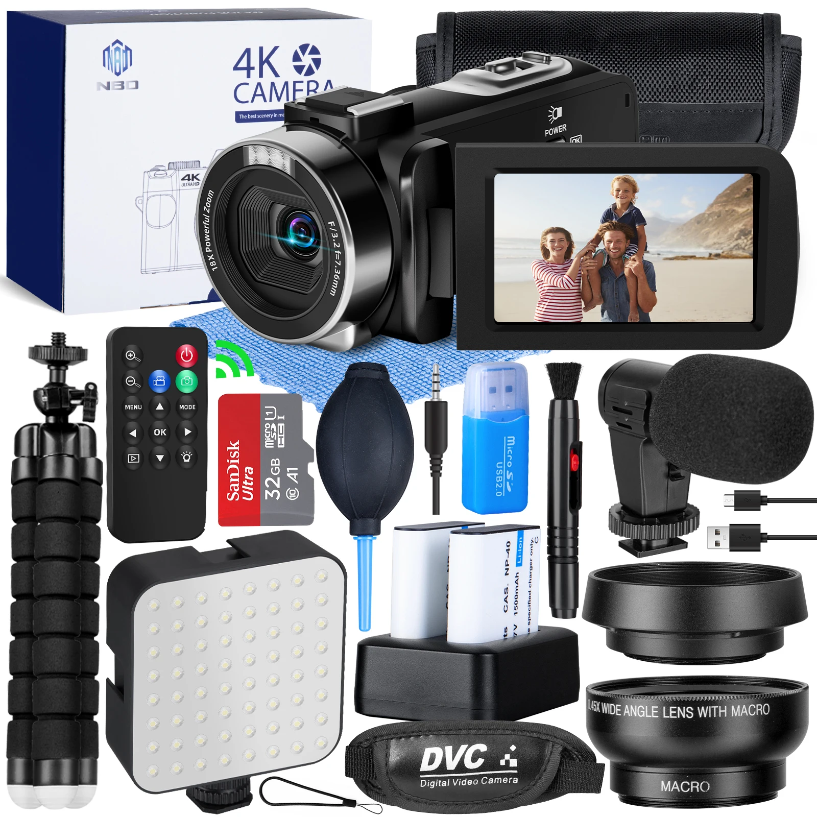 Video 4K camera, 60fps/48MP UHD video recording camera, autofocus ...