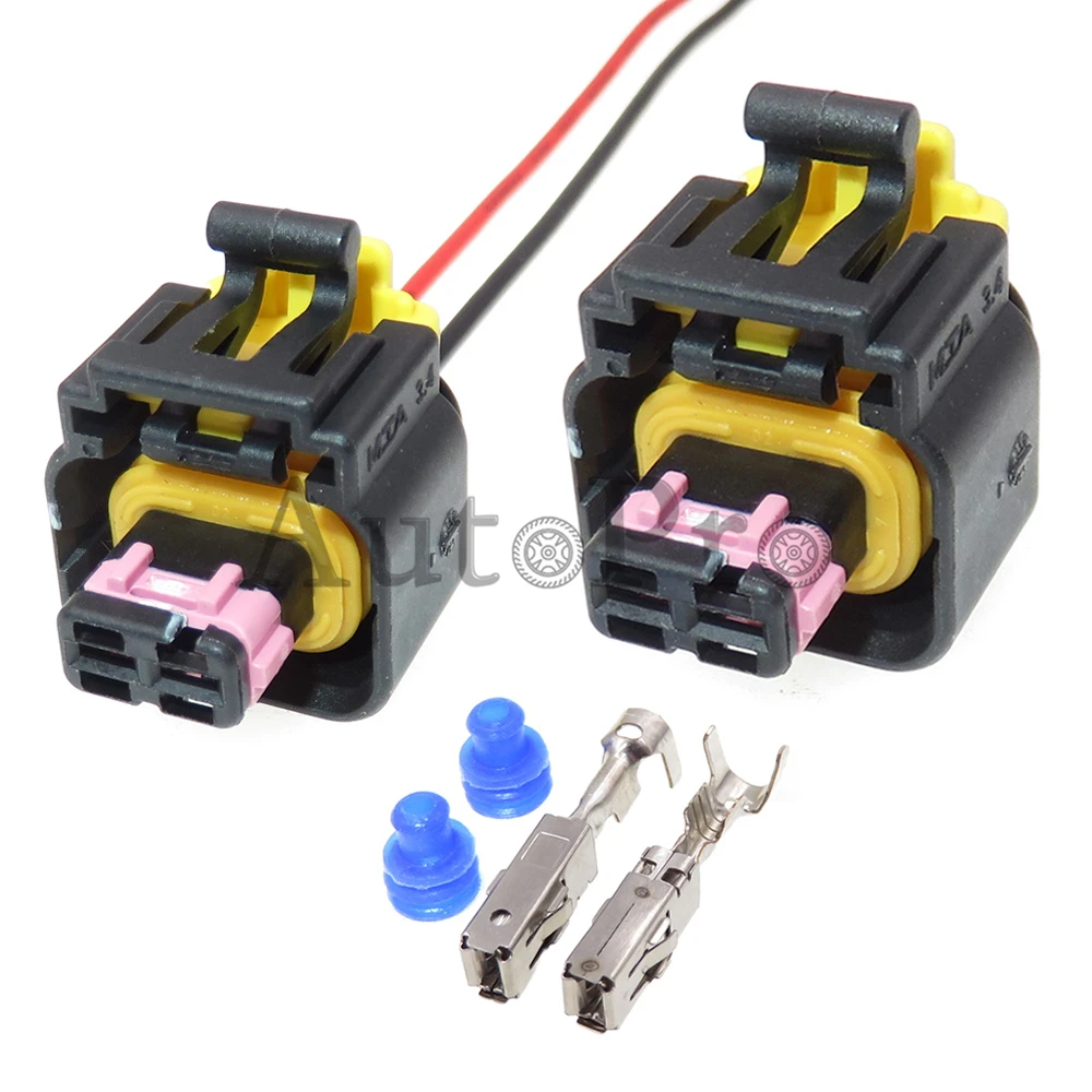 1 Set 2 Hole AC Assembly Auto Wiring Harness Socket 4410801 Automobile ...