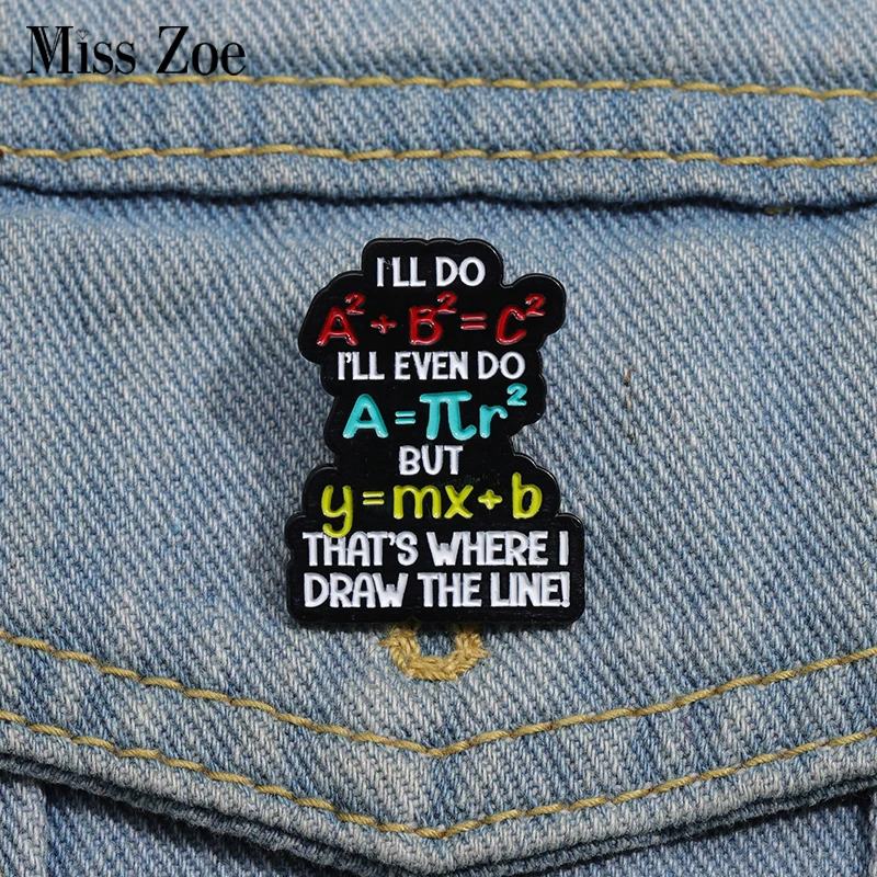 Math-Formula-Equation-Enamel-Pins-Custom-y-mx-b-Brooches-Lapel-Badges ...