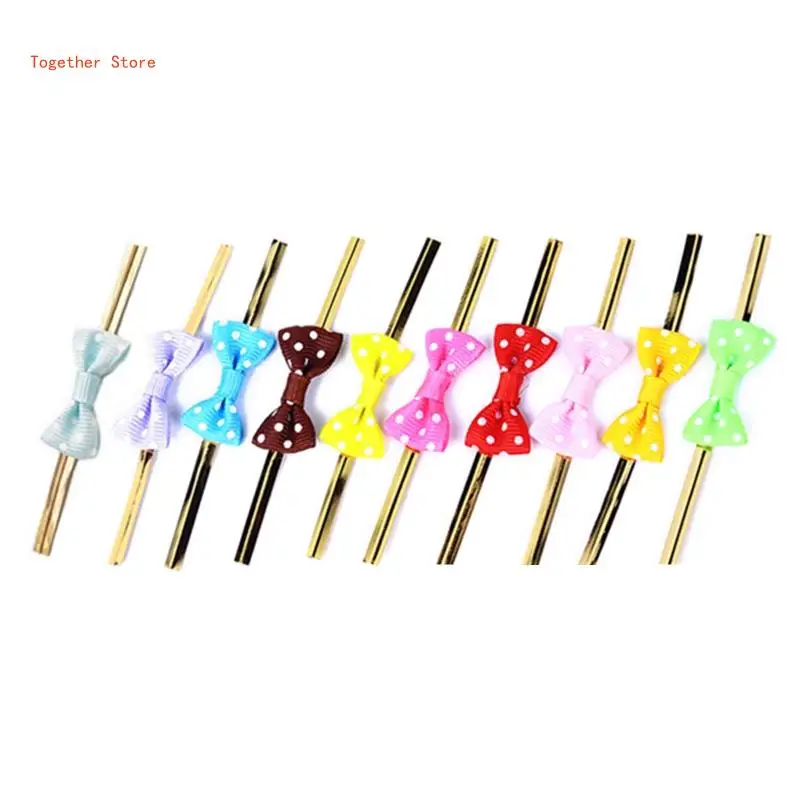 Bow-Tie-Wrapping-Golden-Wire-100pcs-Binding-Lollipop-Candy-Packaging ...