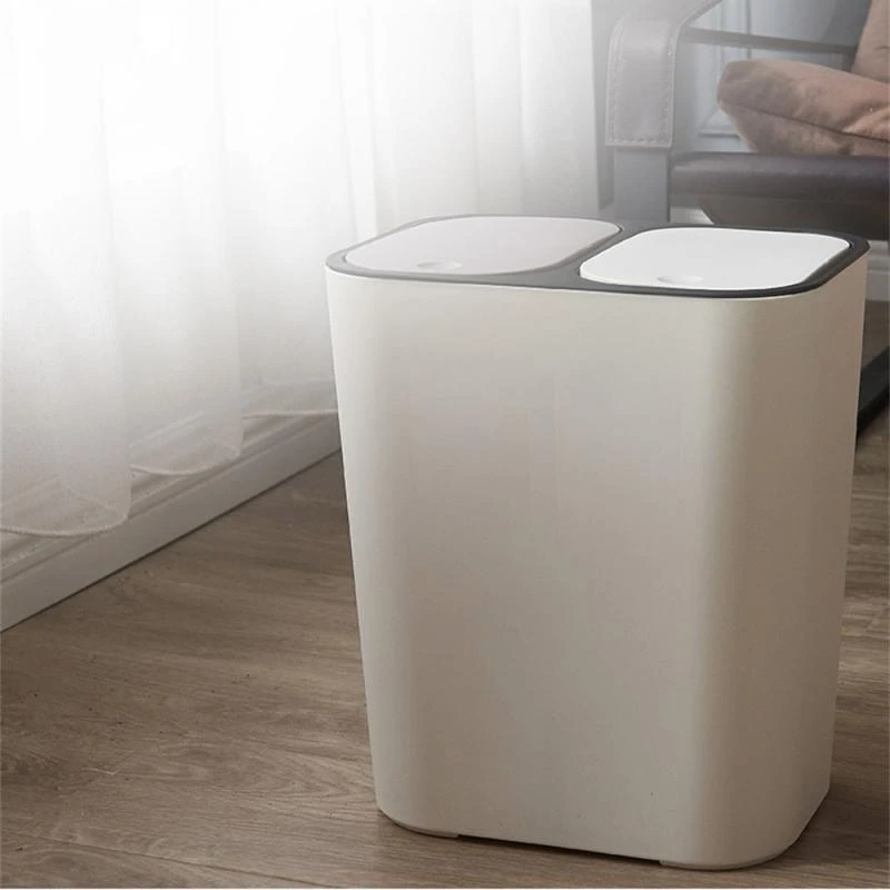 Fashionable Divided Trash Bin Thickened Polychromatic Press Type ...