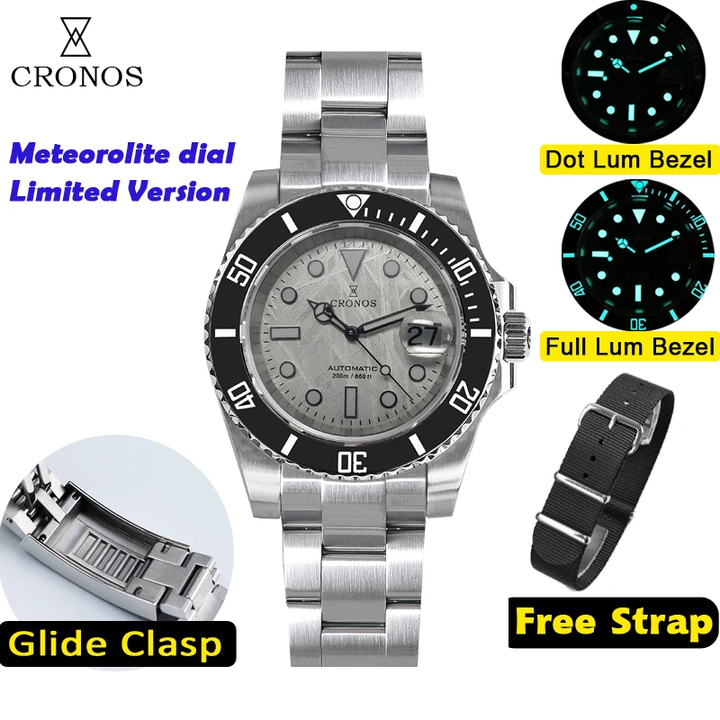 Cronos-Sub-Diver-Men-Watch-Stainless-Steel-PT5000-Bracelet-Ceramic ...