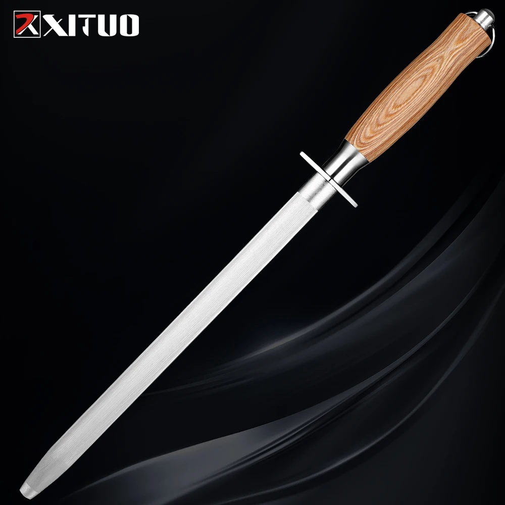 Honing-Steel-Knife-Sharpening-Rod-12-inch-Premium-Carbon-Steel-Knife ...