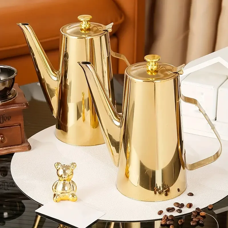 1pc-European-Style-Golden-Coffee-Pot-Thickened-Stainless-Steel-Cold ...