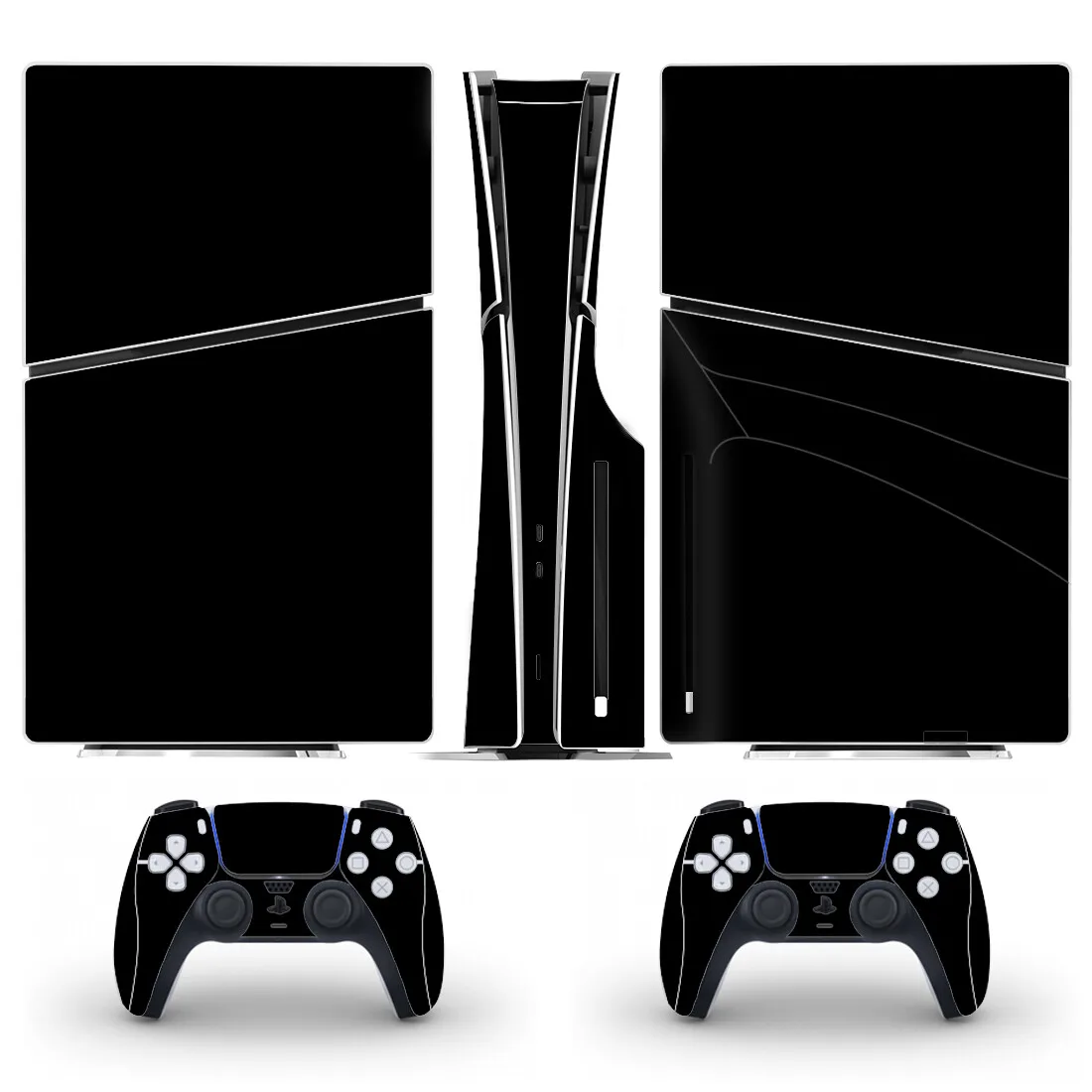 Pure-Black-Color-PS5-Slim-Disc-Skin-Sticker-Decal-Cover-for-Console-and ...