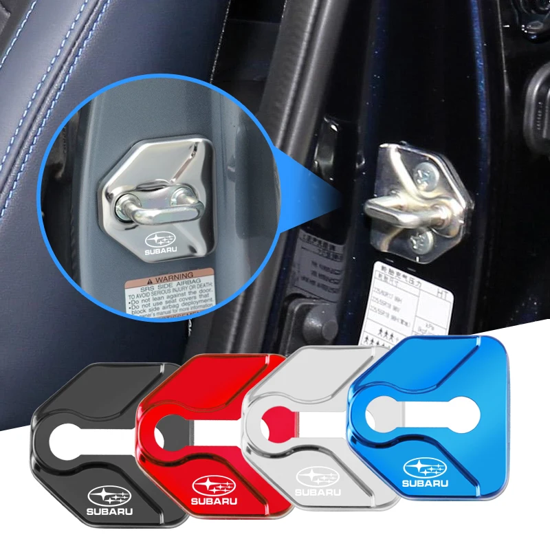 4PCS Car Door Lock Cover Stainless Steel Protection Accessories For ...