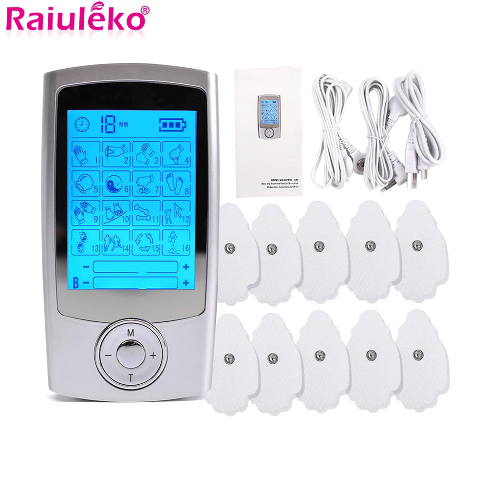 16-Modes-Electric-Tens-Machine-Muscle-Stimulator-Body-Massage-Digital ...