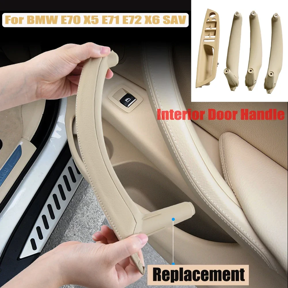 Hot-Sell-Car-Side-Inner-Doors-Panel-Handle-Pull-Trim-Cover-For-BMW-X5 ...