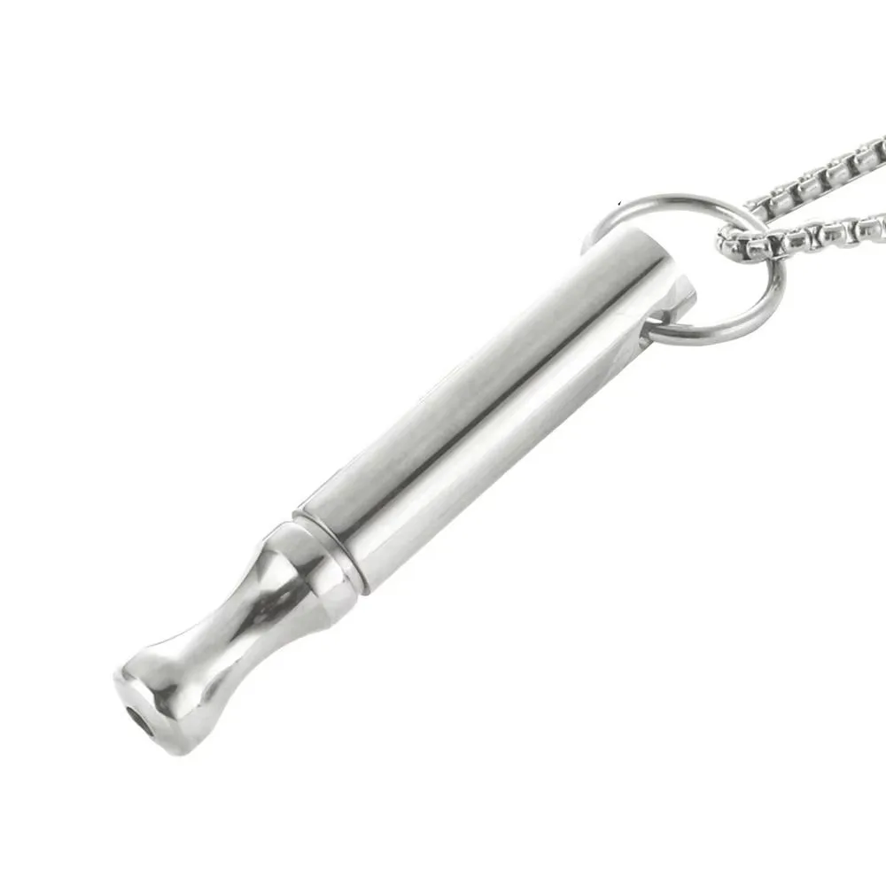 Whistle Mindfulness Breathing Necklace Breathing Resistance Stainless ...