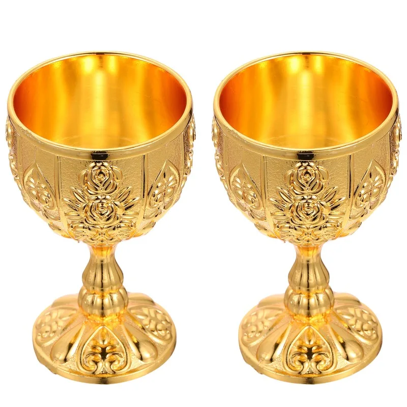 Copas de Cáliz Copas Vintage Real Beber Metal Champán Retro Taza Tallo ...