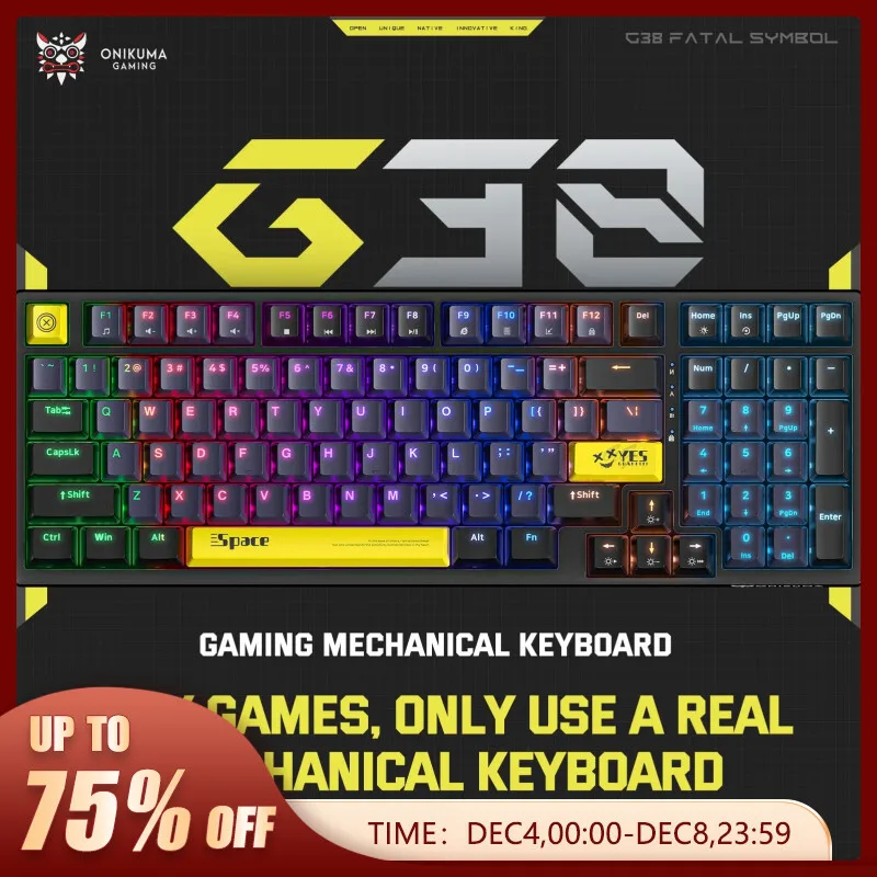 ONIKUMA-Portable-Fashion-Gaming-Keyboard-Dynamic-RGB-Backlit-Wired-Type ...