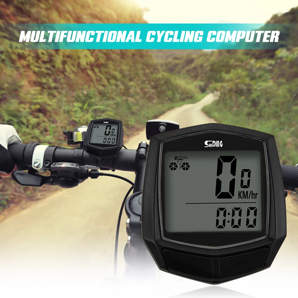 Bike Computer Multifunctional Speedometer LCD Digital Display Bike ...