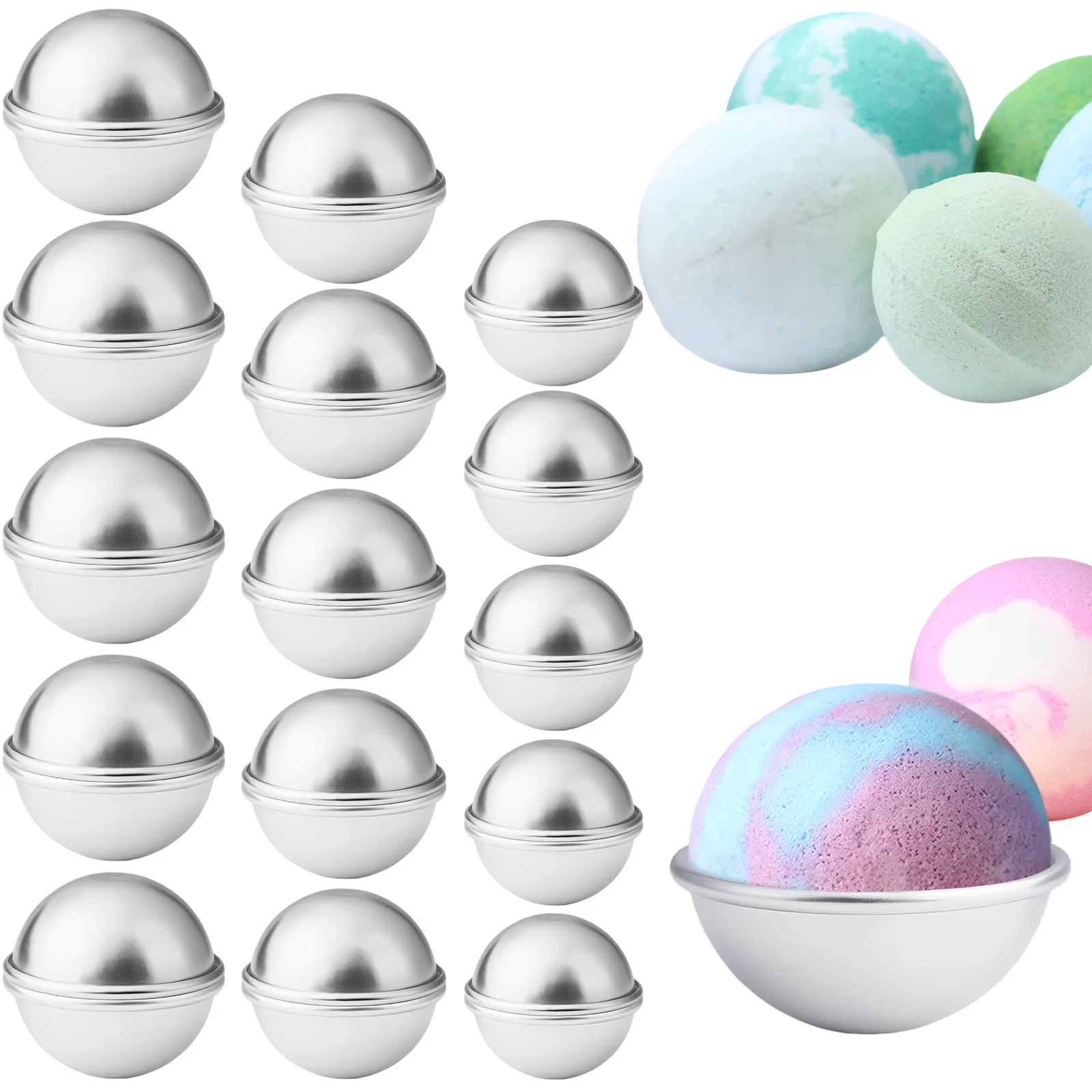 Alum-nio-Alloy-Bath-Bomb-Soap-Mold-Forma-Bola-Moldes-Hemisf-rio-Bolo ...