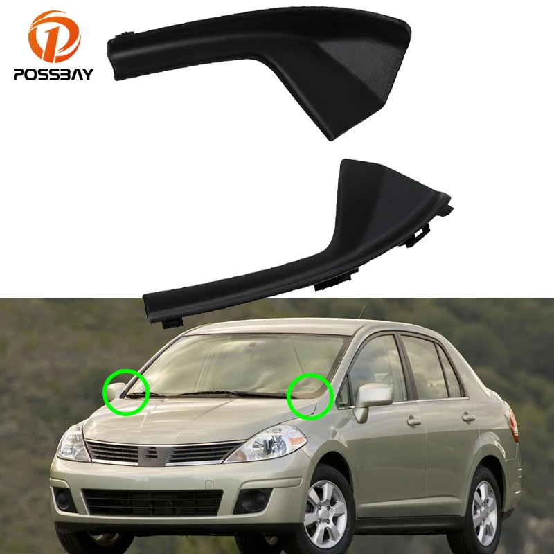 Pair Car Front Windshield Wiper Side Water Deflector Cowl Grille Outer ...