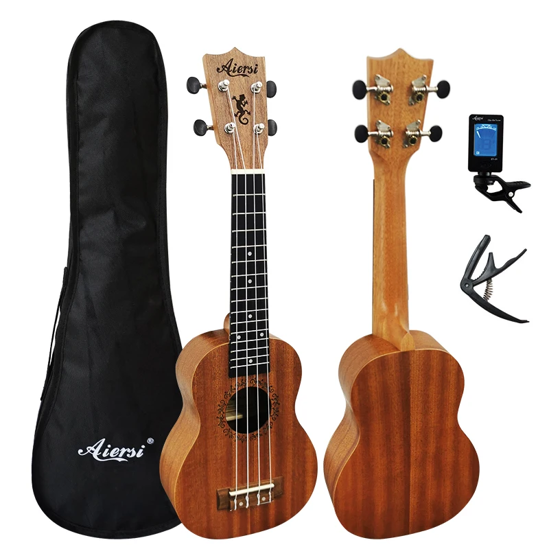 Aiersi full pack 21 inch ukelele mahogany Soprano ukulele guitar ...