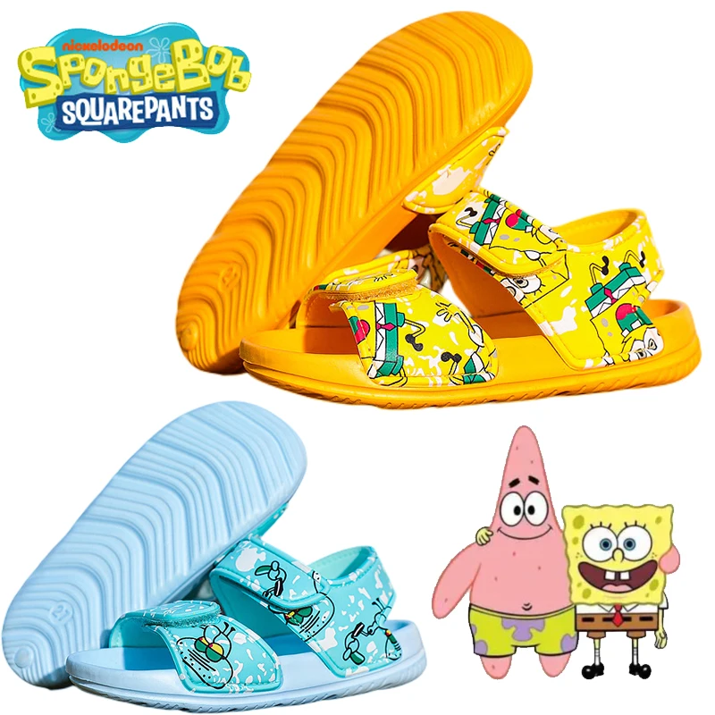 SpongeBob Sandals Summer Kids Shoes Boys Light Soft Flats Toddler Baby ...
