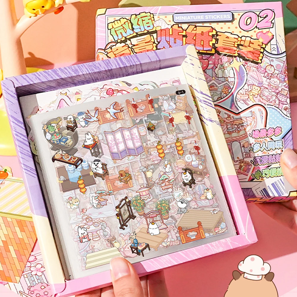 Creative Collage Book For Adults Kids Pixel Art Sticker Book With 15 ...