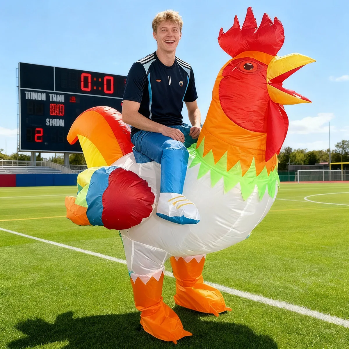 Rainbow Rooster Inflatable Costume for Halloween Parties Adult/Kids ...