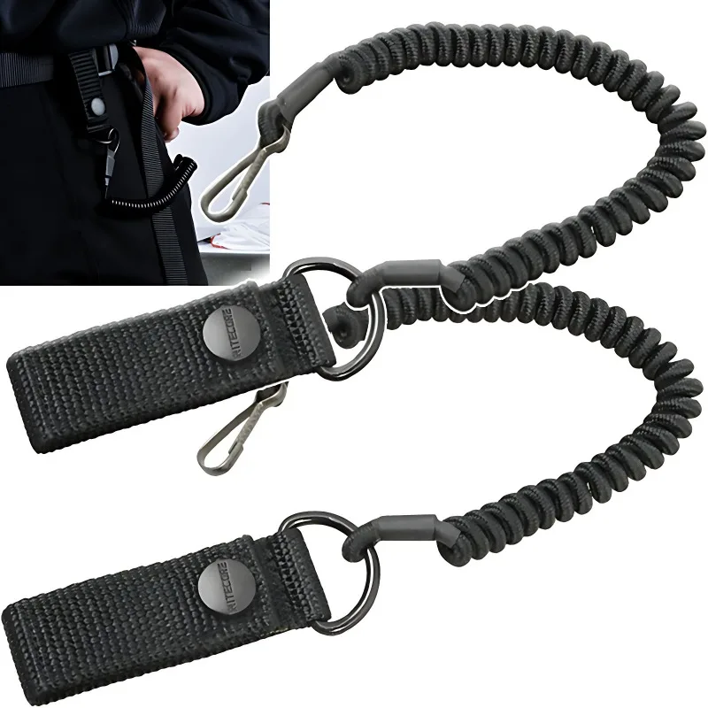 1-2pcs-Tactical-Anti-lost-Elastic-Lanyard-Rope-Military-Spring-Safety ...