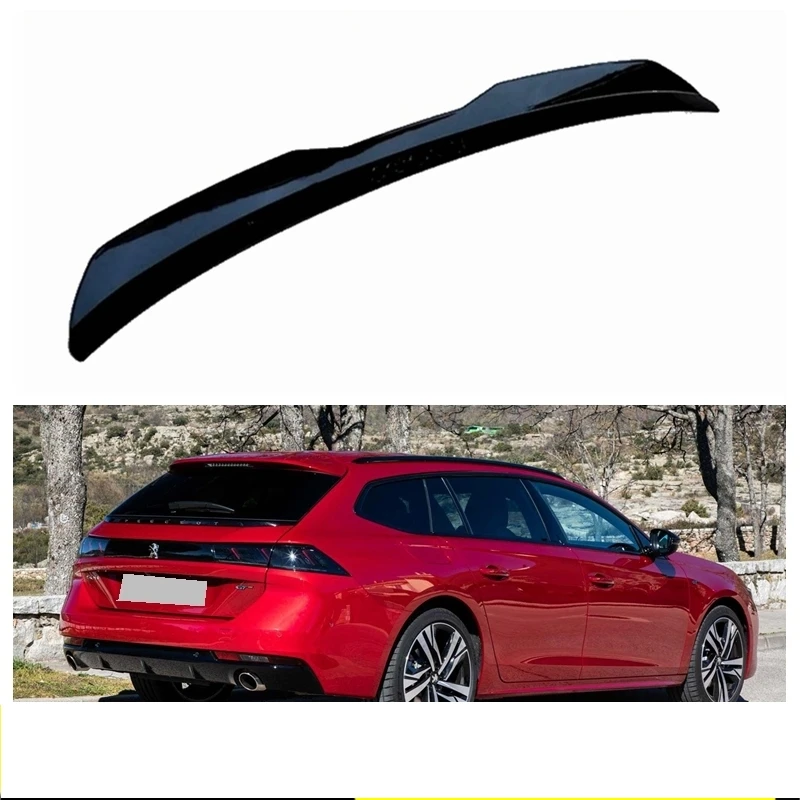 SPOILER EXTENSION PEUGEOT 508 MK2 SW GT Line 2018 Up Roof Spoiler Gloss ...