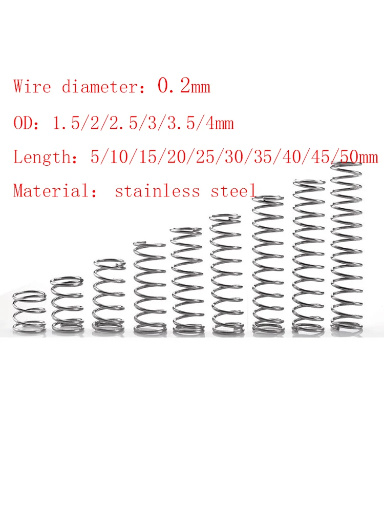 20pcs-Lot-0-2mm-Stainless-Steel-Micro-Small-Compression-Spring-OD-1-5-2 ...