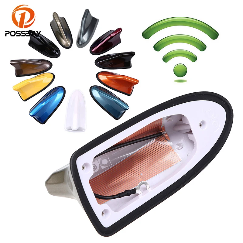 Car Shark Fin Antenna Auto Fm Signal Aerials Roof Radio Antennas ...