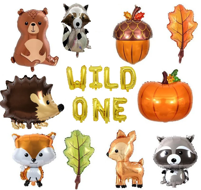 Woodland-Animals-Birthday-Decoraiton-Balloon-Fox-Hedgehog-Raccoon-Deer ...
