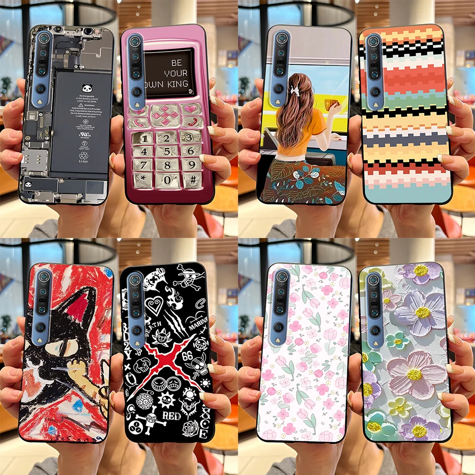 For Xiaomi Mi 10 5G Case Mi 10 Pro 5G Cover Stylish Pattern Funda Slim ...