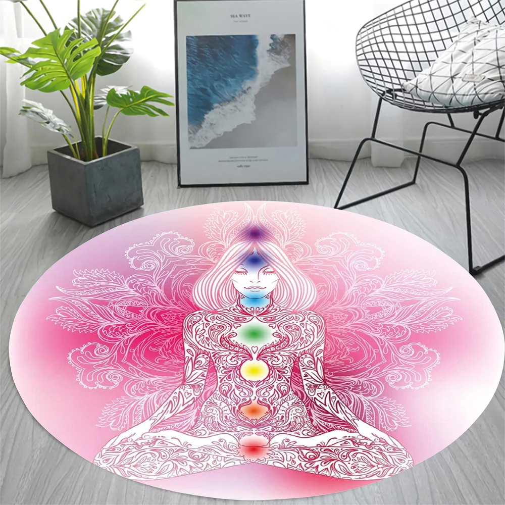 CLOOCL-Harajuku-Popular-Round-Carpets-for-Living-Room-Meditation-Theme ...