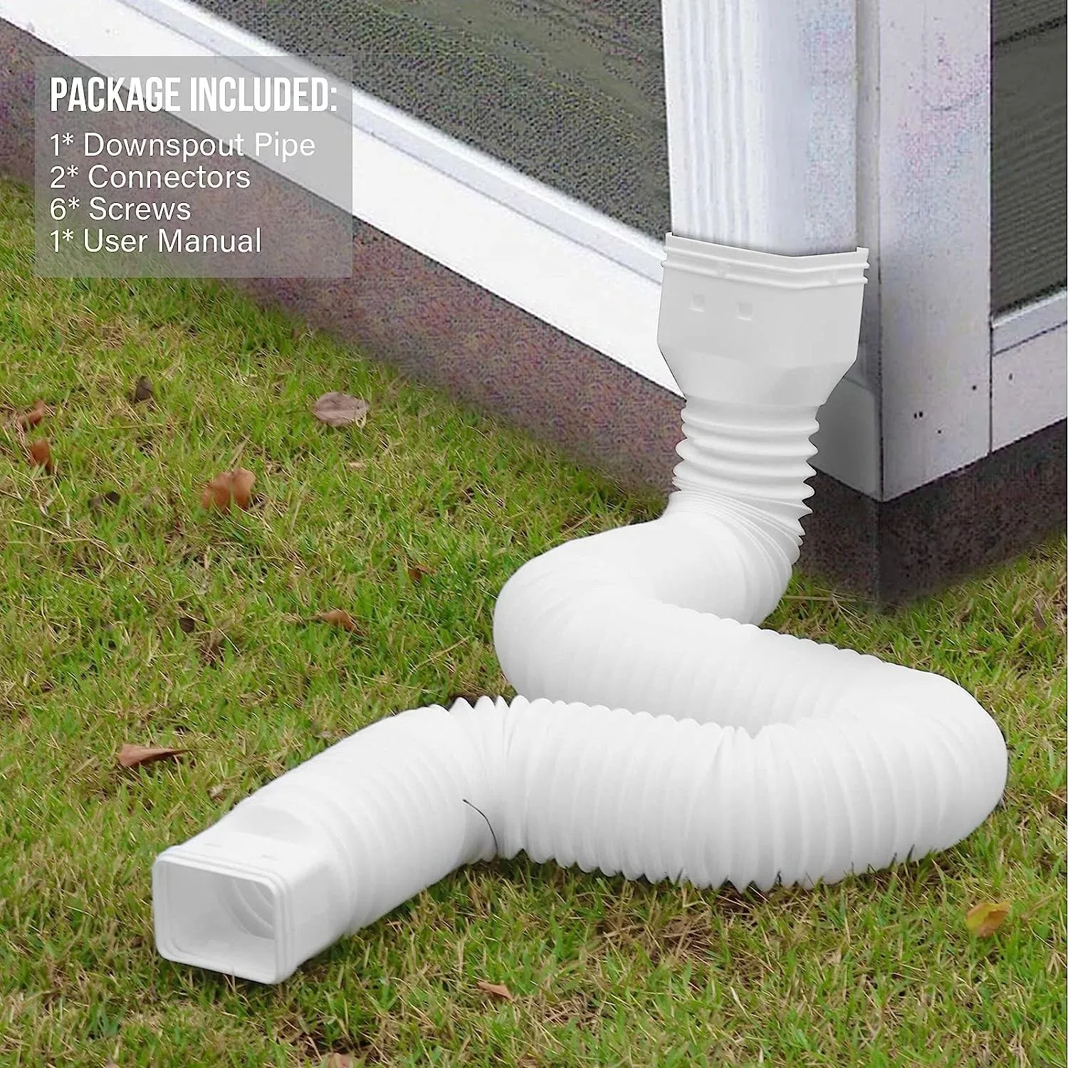 1PCS-Rain-Gutter-Downspout-Extensions-Flexible-Drain-Downspout-Extender ...