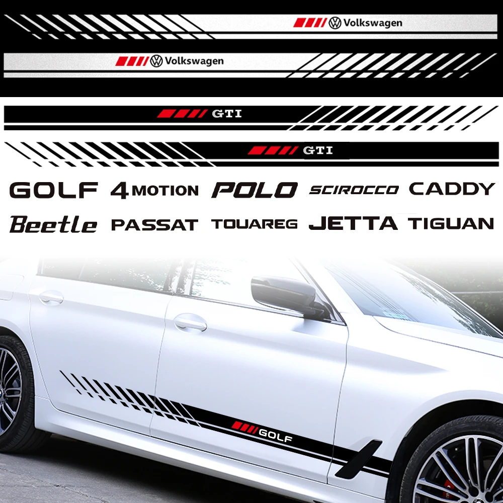 2Pcs-Car-Styling-Body-Stripes-Both-Side-Door-Side-Stickers-For ...