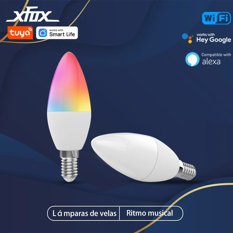 Tuya-bombillas-LED-con-WiFi-l-mpara-inteligente-RGB-de-9W-120-220V-E12 ...