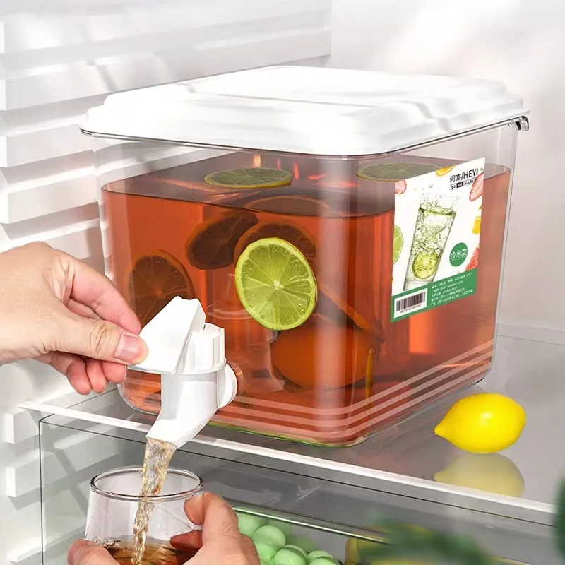 Botella de limonada de 5L, recipiente de agua fría para cocina, cubo de ...