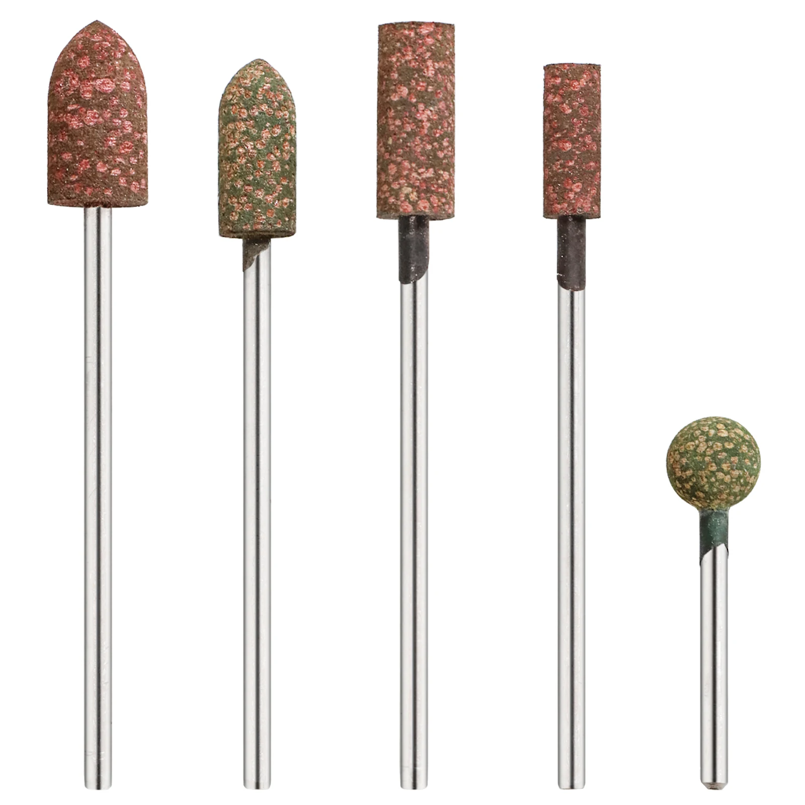 10 pieces 3mm Shaft Mounted Rubber with Abrasive Grinding Head for Mold ...