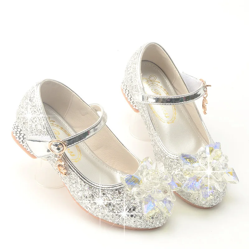Princess-Kids-Leather-Shoes-Girls-Flower-Crystal-Sandals-Casual-Glitter-Children-High-Heel ...
