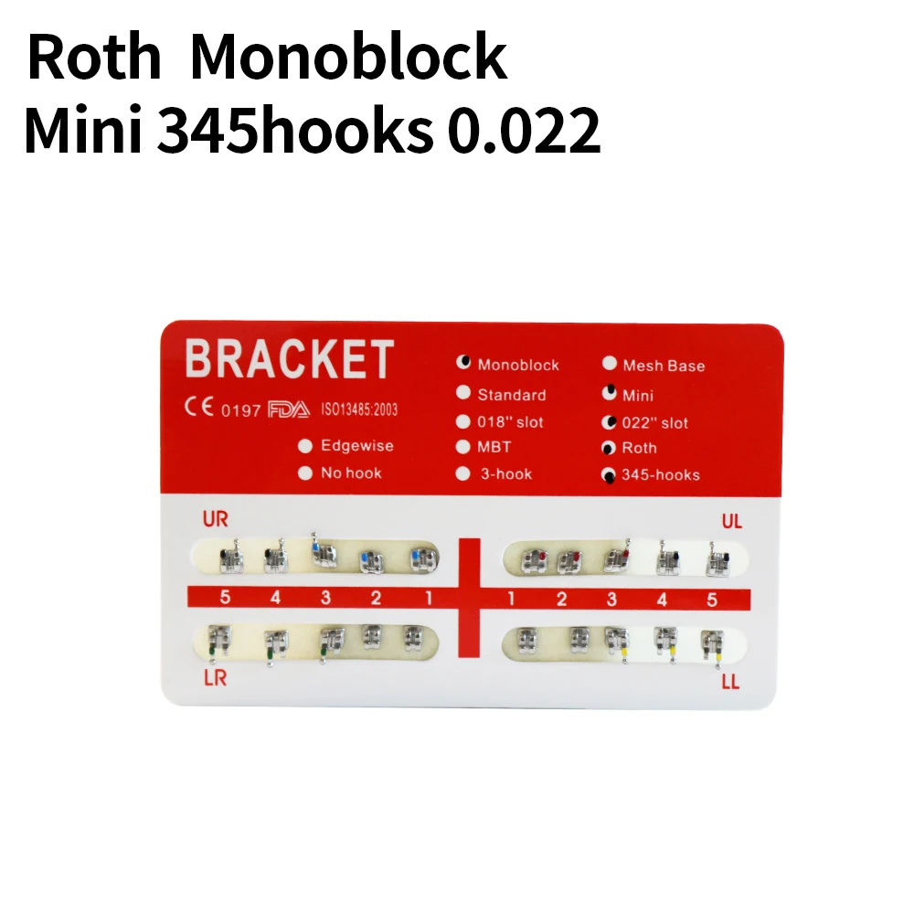 10Packs Ortho Roth monoblok 345 kanca standart Mini Metal braket ...