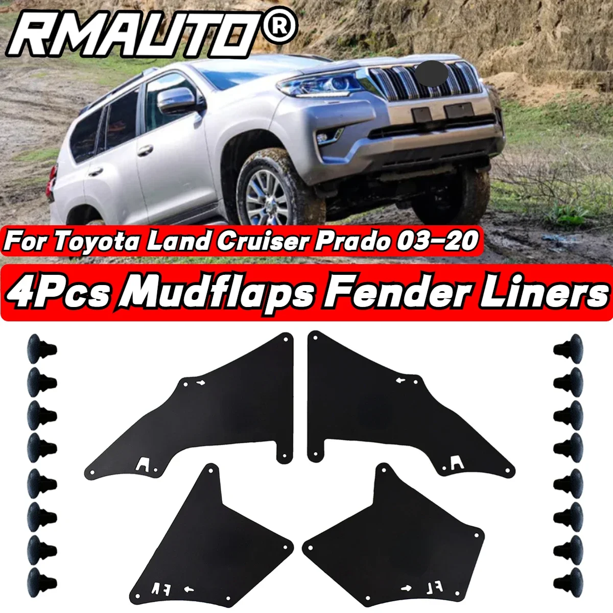 RMAUTO-Mud-Flaps-For-Toyota-Land-Cruiser-Prado-03-20-Splash-Guards ...
