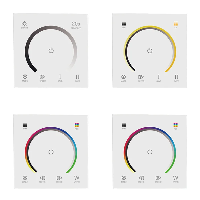 Smart Touch Switch Wall Mounted Switch Glass Panel Led Strip Light ...