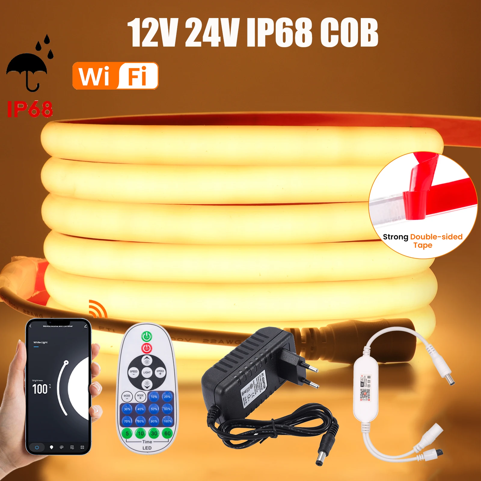 Tuya-Wifi-Smart-COB-LED-Strip-Light-IP68-Waterproof-COB-LED-Tape-12V ...