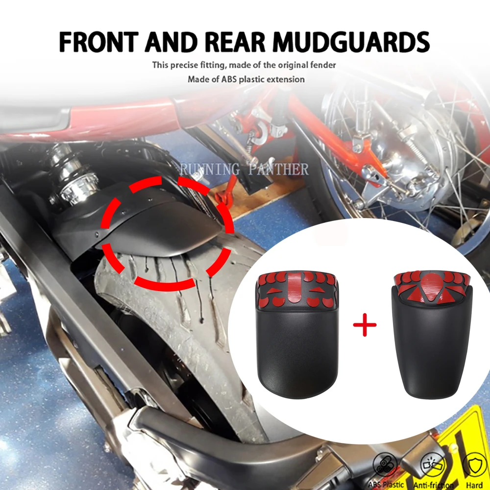 New Motorcycle Front Mudguard Fender Rear Extender Extension For ...