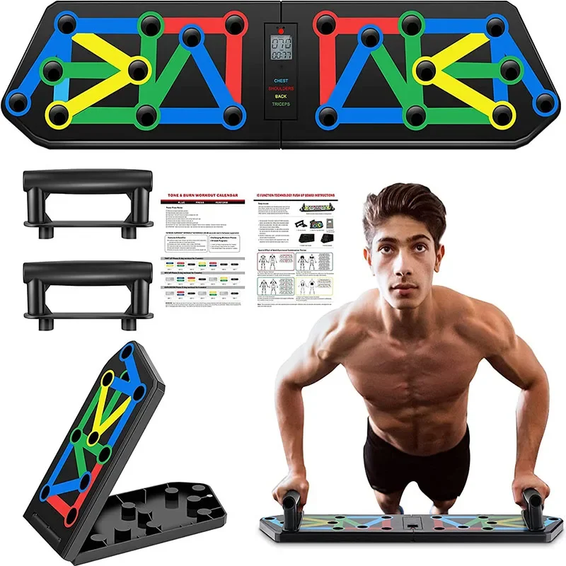13-in-1-Push-Up-Board-With-Counter-Foldable-Multi-Function-Push-Up-Bars ...
