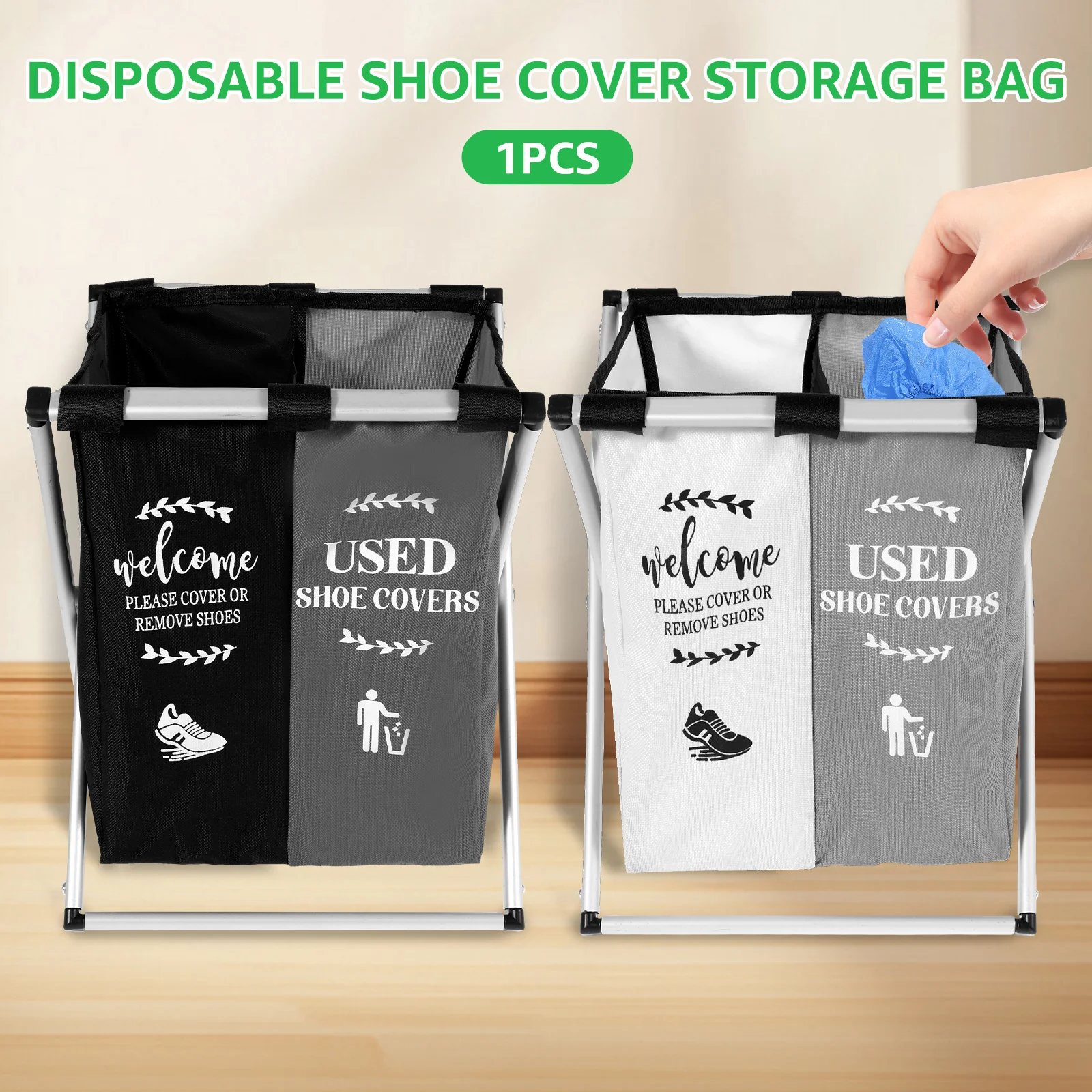 2 Grids Storage Basket Oxford Fabric Waterproof Laundry Basket with ...