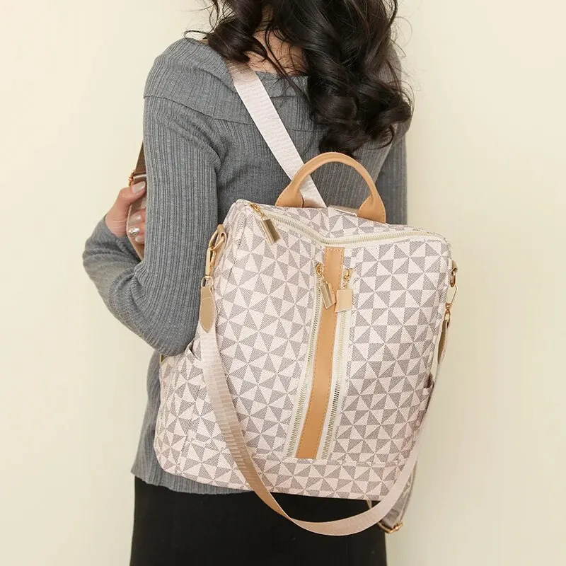 A-Stylish-Pu-Backpack-With-Unique-Pattern-Design-And-Large-Capacity-Is ...