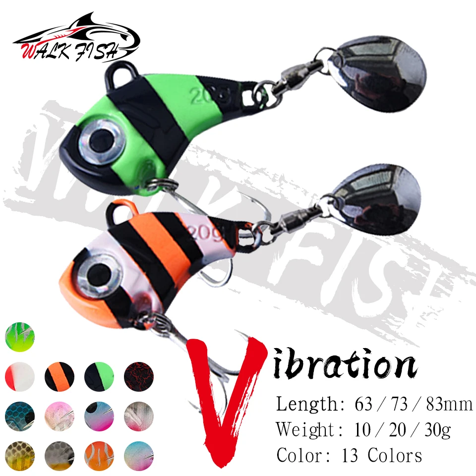 WALK-FISH-10g-20g-30g-VIB-Tail-Spinning-Balance-Rotating-Metal-Jig ...