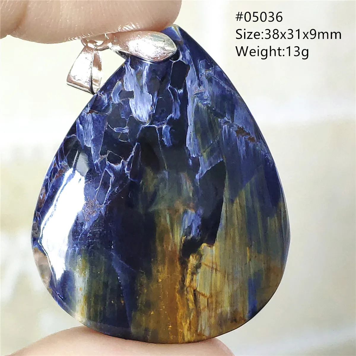Natural-Blue-Pietersite-Chatoyant-Pendant-Jewelry-Yellow-Fire ...