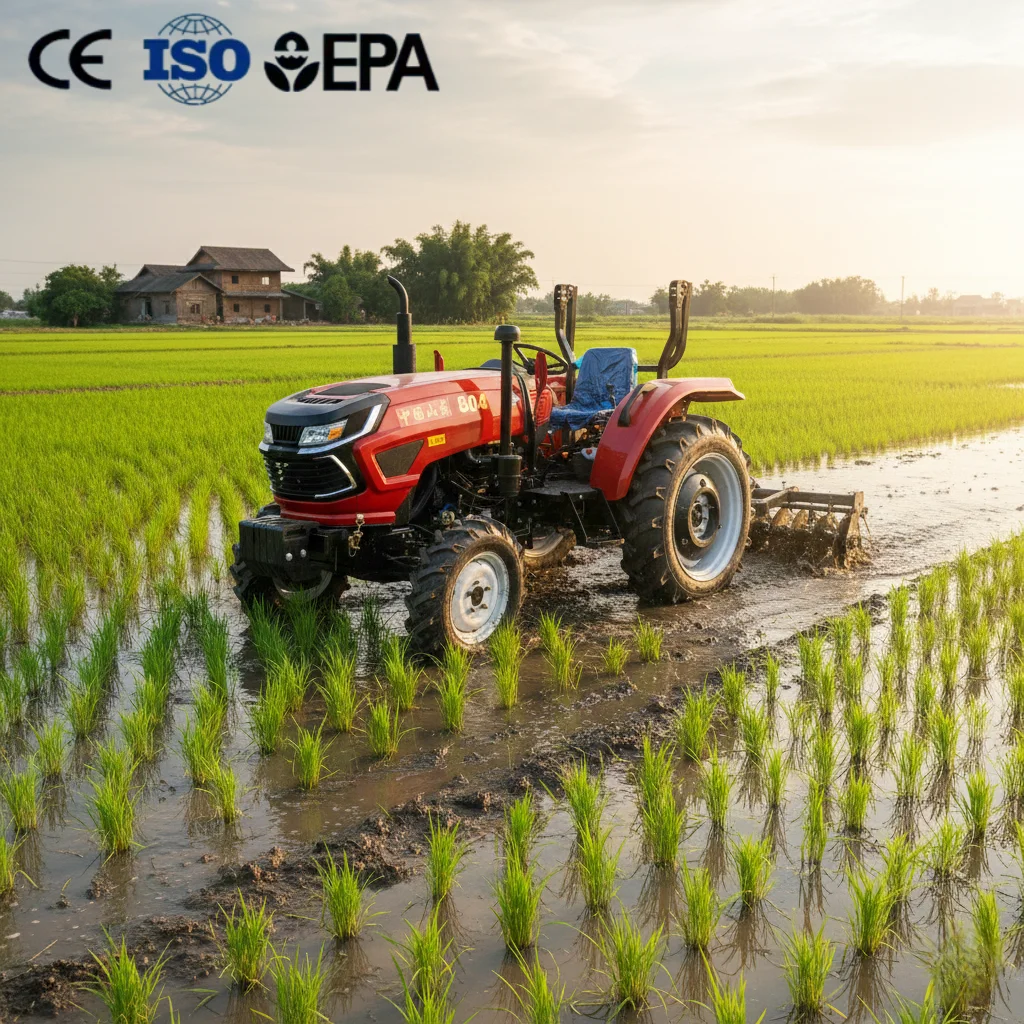 Heavy Duty 80HP 4WD Tractor 804 4 Cylinder Diesel Engine Agriculture ...