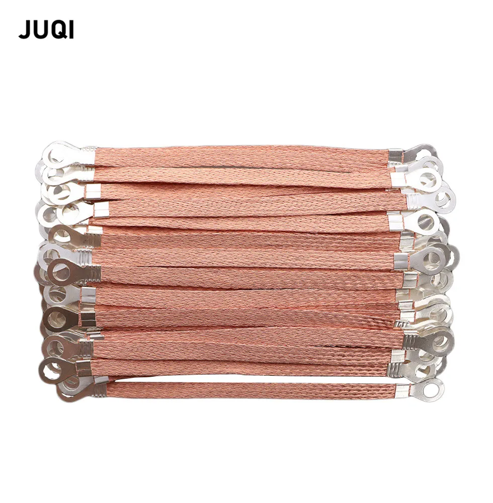 10Pcs Bridge Connection Ground Wire Span Cable 2.5/4 6 Square Copper ...