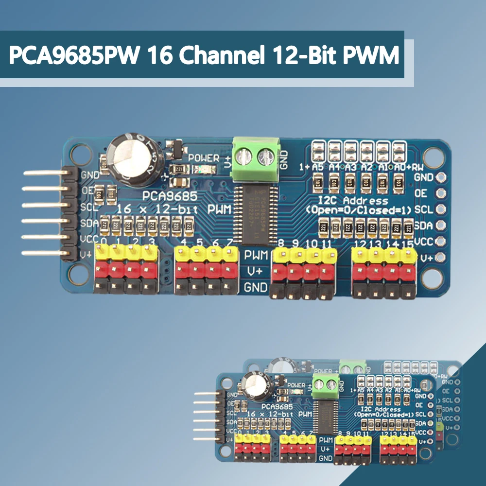 1PCS-PCA9685-16CH-16-Channel-12-Bit-PWM-Servo-Driver-I2C-IIC-Interface ...