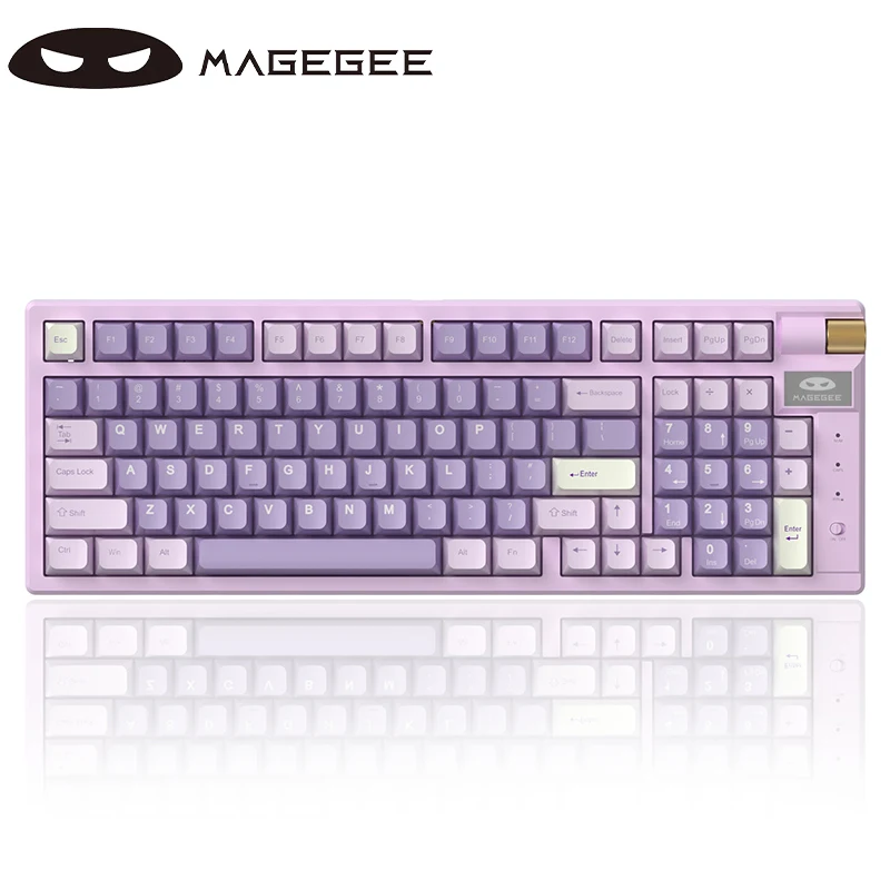 MageGee-MK98-Teclado-com-fio-personalizado-Teclado-Hot-Swappable-Teclado-Bluetooth-sem-fio ...